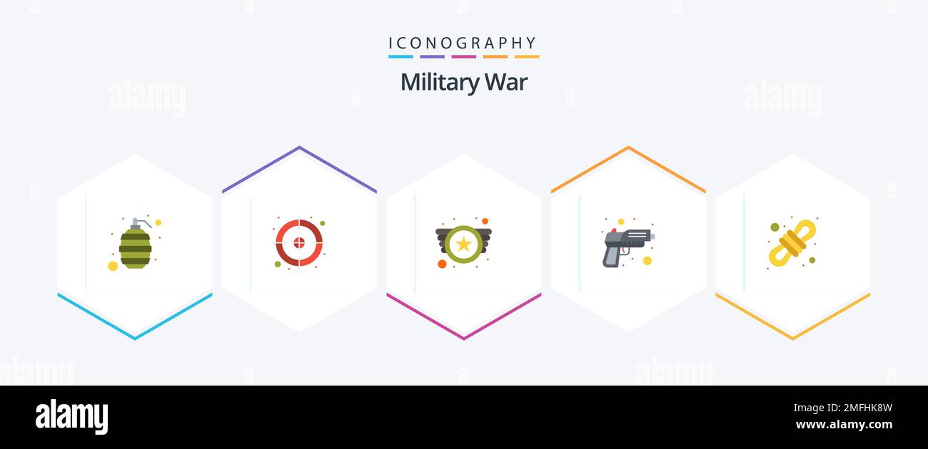 Military War 25 Flat icon pack including rope. camp. army. weapon ...