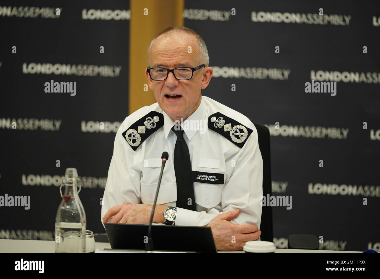 Metropolitan Police Commissioner Sir Mark Rowley appearing before the ...