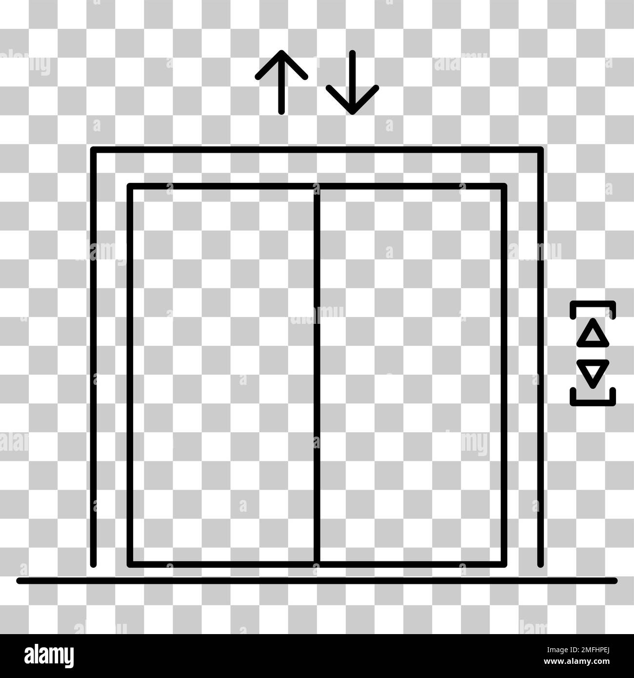 Lift elevator icon, graphic design entrance sign, building doorway ...