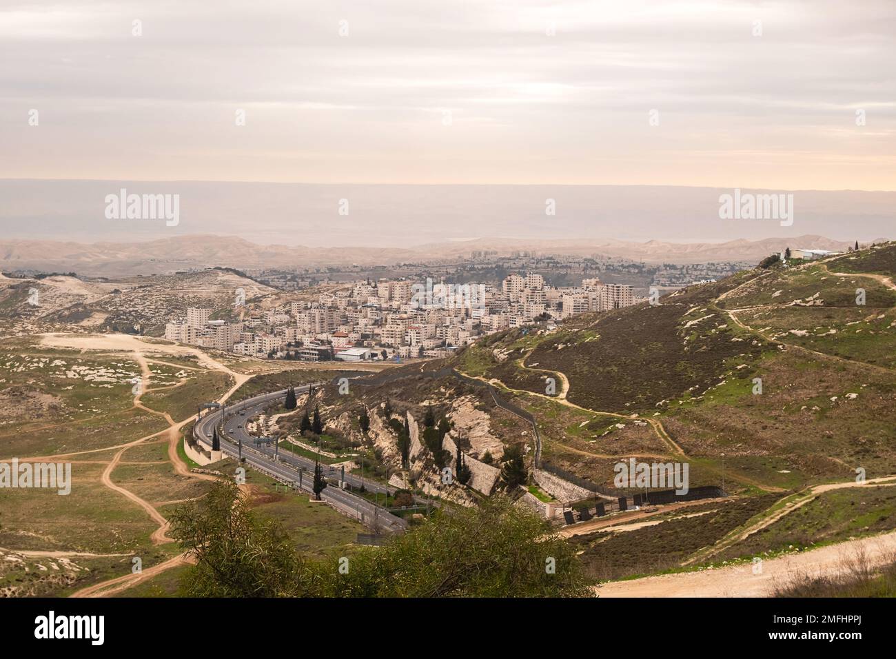 Panoramic views of ancient Jerusalem and surrounding area Stock Photo ...
