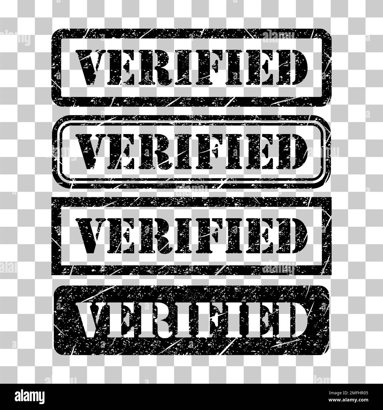 Set of Verified stamp symbol, label sticker sign button, text banner ...