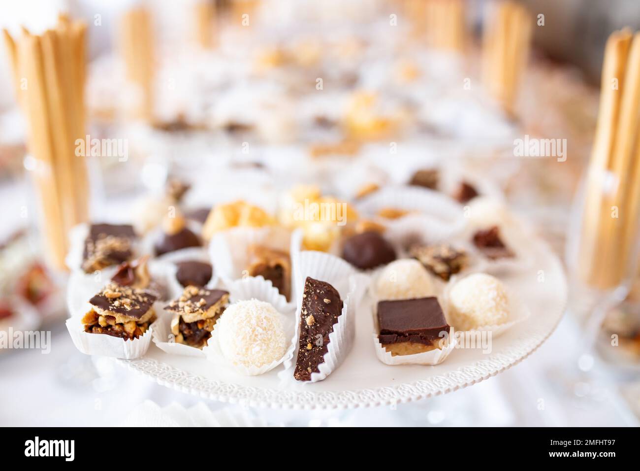 All-inclusive meals at the hotel. Sweets and cakes. Open buffet Stock ...