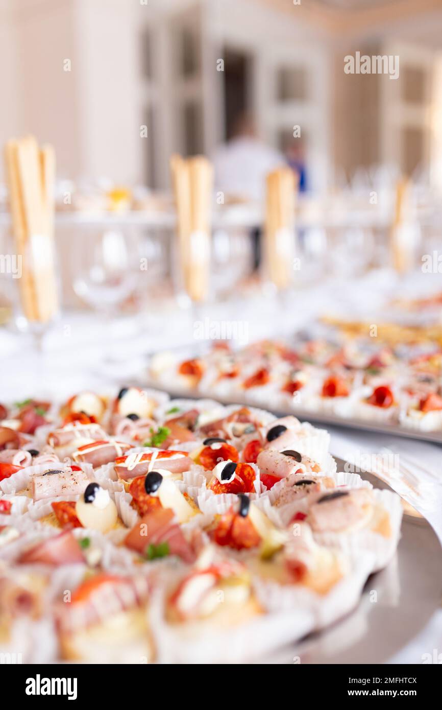 Cooking mini canapes meat hi-res stock photography and images - Alamy