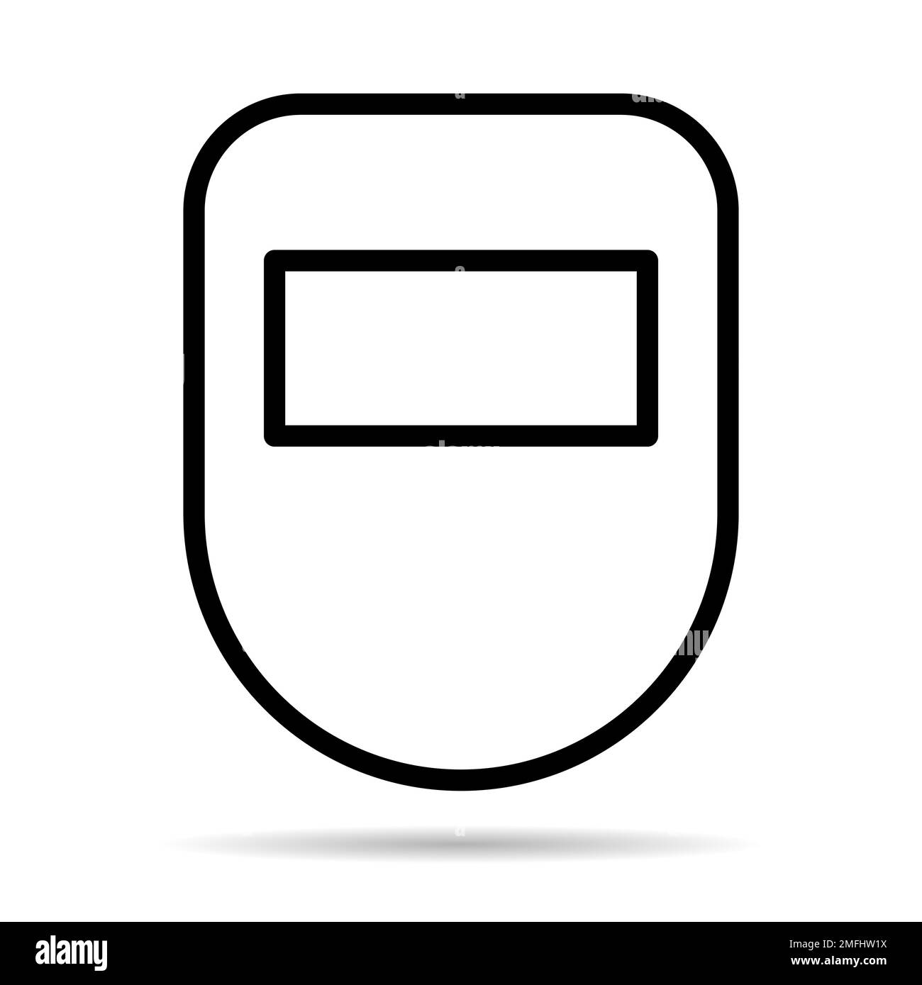 Welding technology icon shadow, metal tool equipment symbol, safe weld ...