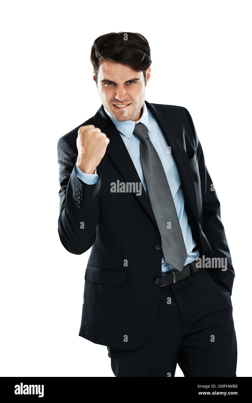 Fist pump celebration, portrait and businessman celebrate corporate ...