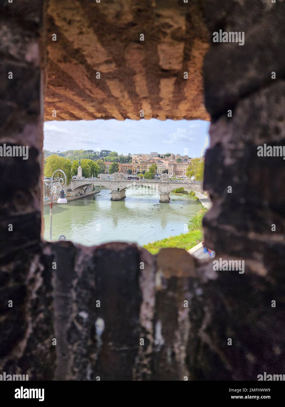A vertical shot of a view of Rome from a bridge Stock Photo - Alamy