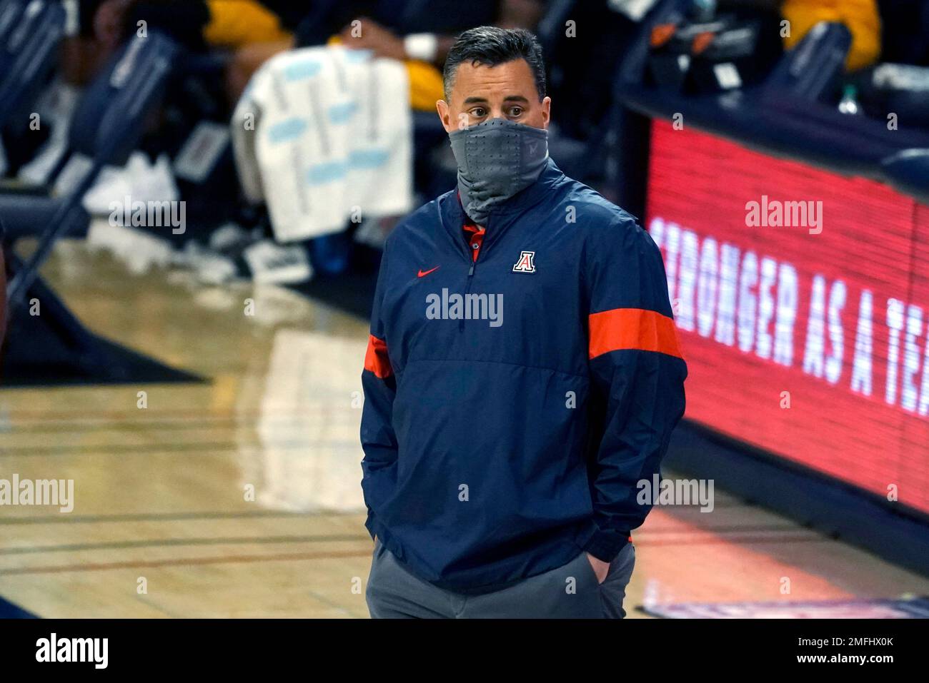 Arizona head coach Sean Miller during the second half of an NCAA ...
