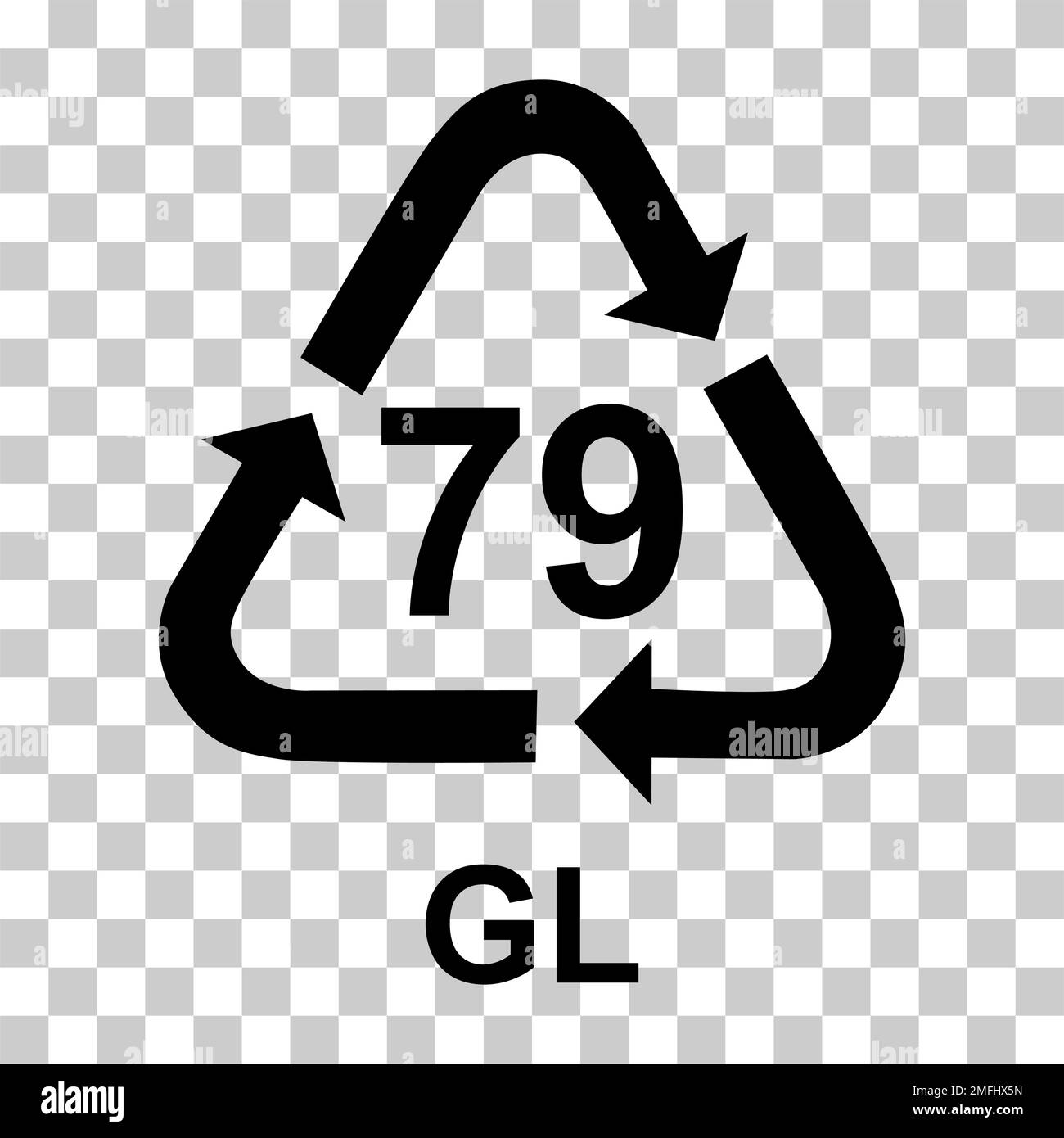 Glass symbol, ecology recycling sign isolated on white background ...