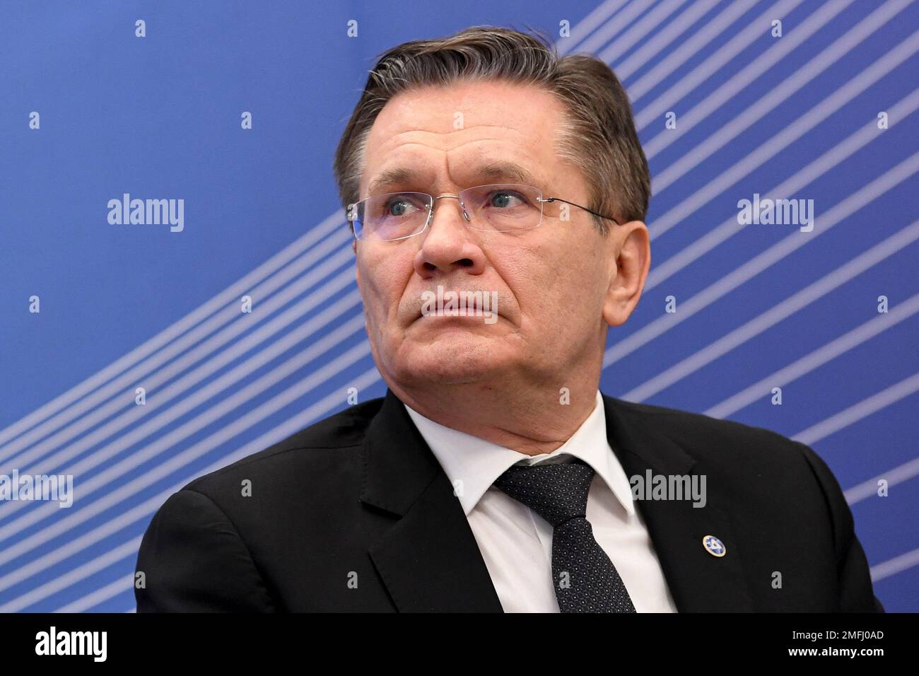 Rosatom State Corporation CEO Alexei Likhachev listens to Russian ...