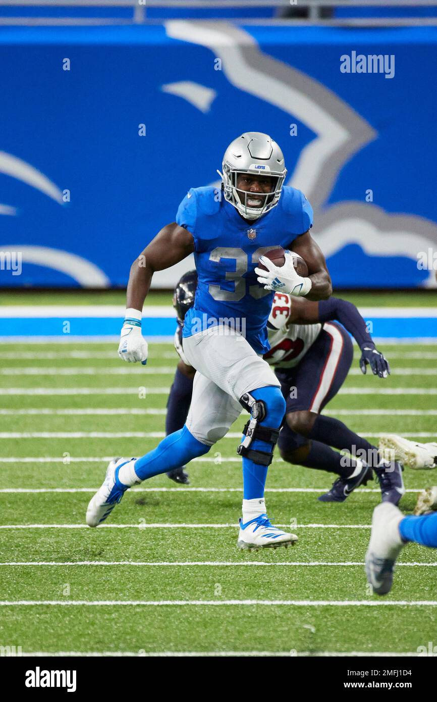 Detroit Lions running back Kerryon Johnson (33) rushes against the ...