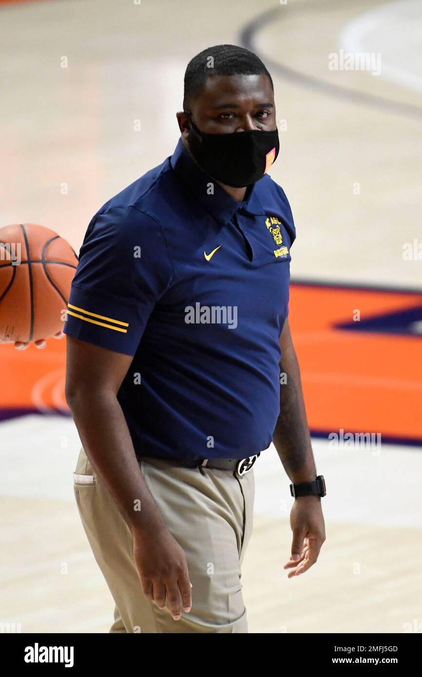 North Carolina A&T coach Will Jones walks off the court during a ...