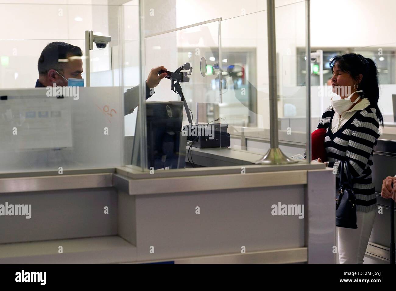 International passengers arrive at Miami international Airport where ...