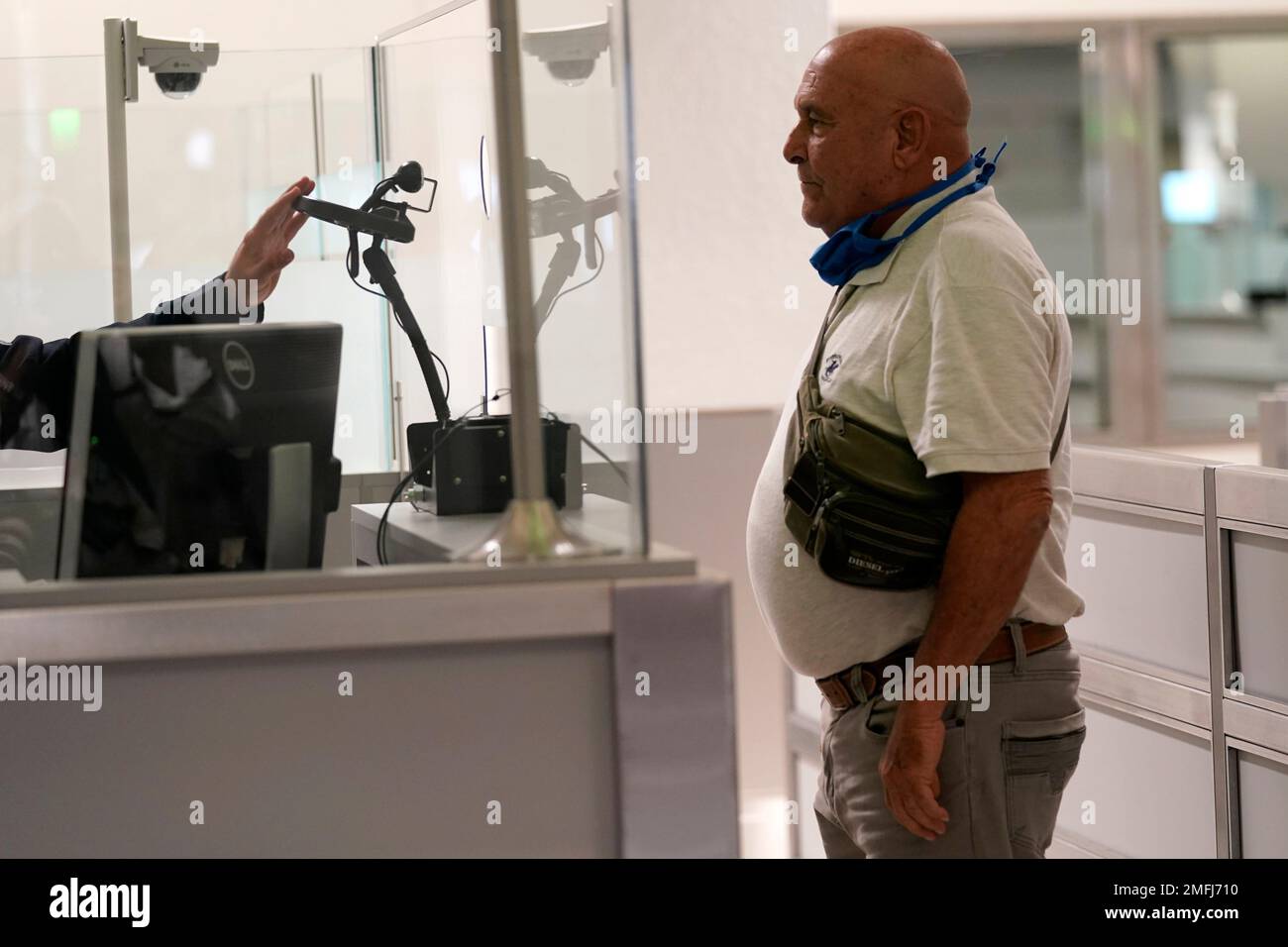 International passengers arrive at Miami international Airport where ...