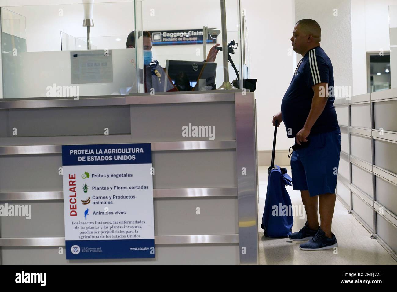 International passengers arrive at Miami international Airport where ...