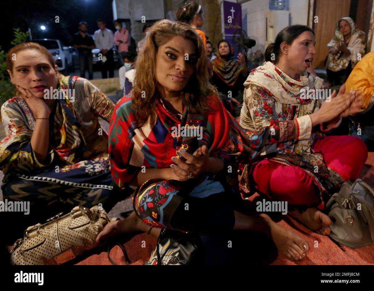 Transgender people attend a prayer service at Pakistan's first church ...