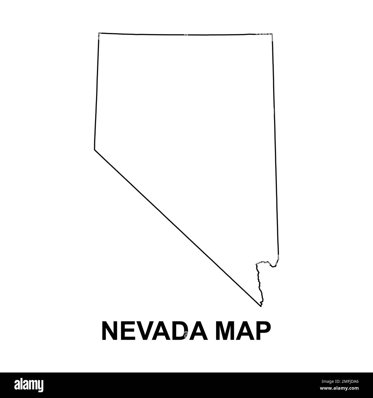 Nevada map shape, united states of america. Flat concept icon symbol ...