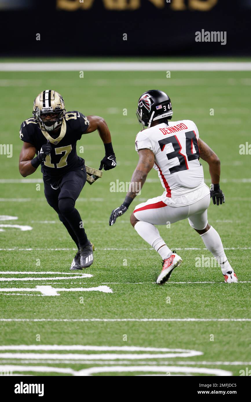 New Orleans Saints wide receiver Emmanuel Sanders (17) and Atlanta ...