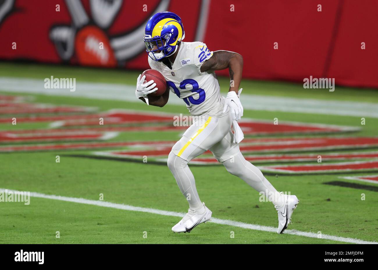 Los Angeles Rams running back Cam Akers (23) before an NFL football ...