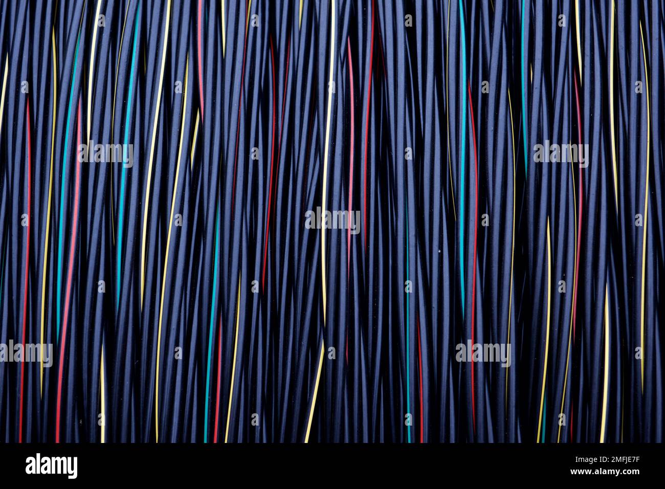 a reel of multi-colored cable for power lines Stock Photo - Alamy