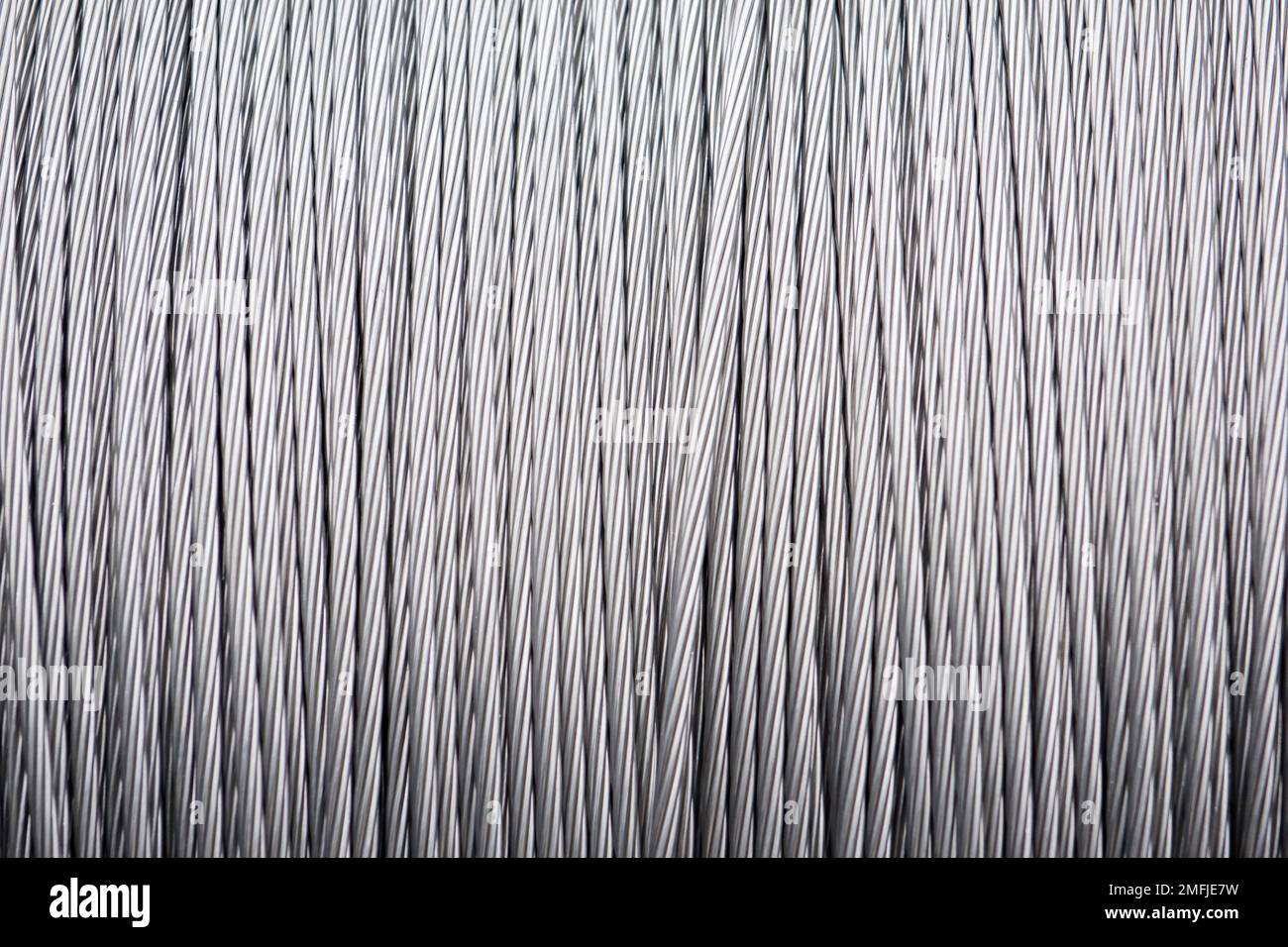 reel of steel cable for power lines Stock Photo - Alamy