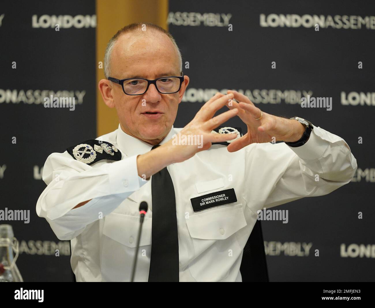 Metropolitan Police Commissioner Sir Mark Rowley appearing before the ...