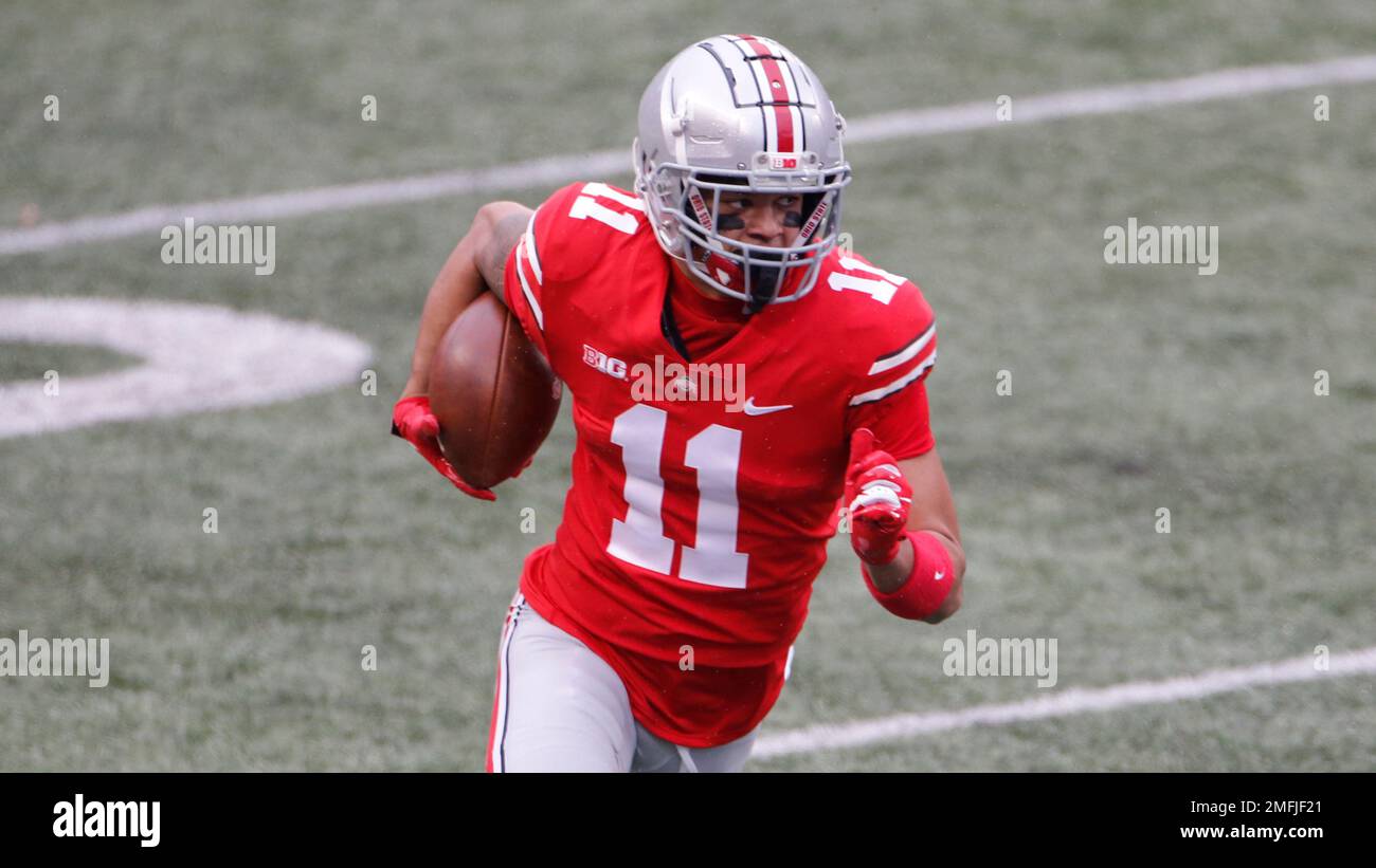 Ohio State receiver Jaxon Smith-Njigba plays against Indiana during an ...