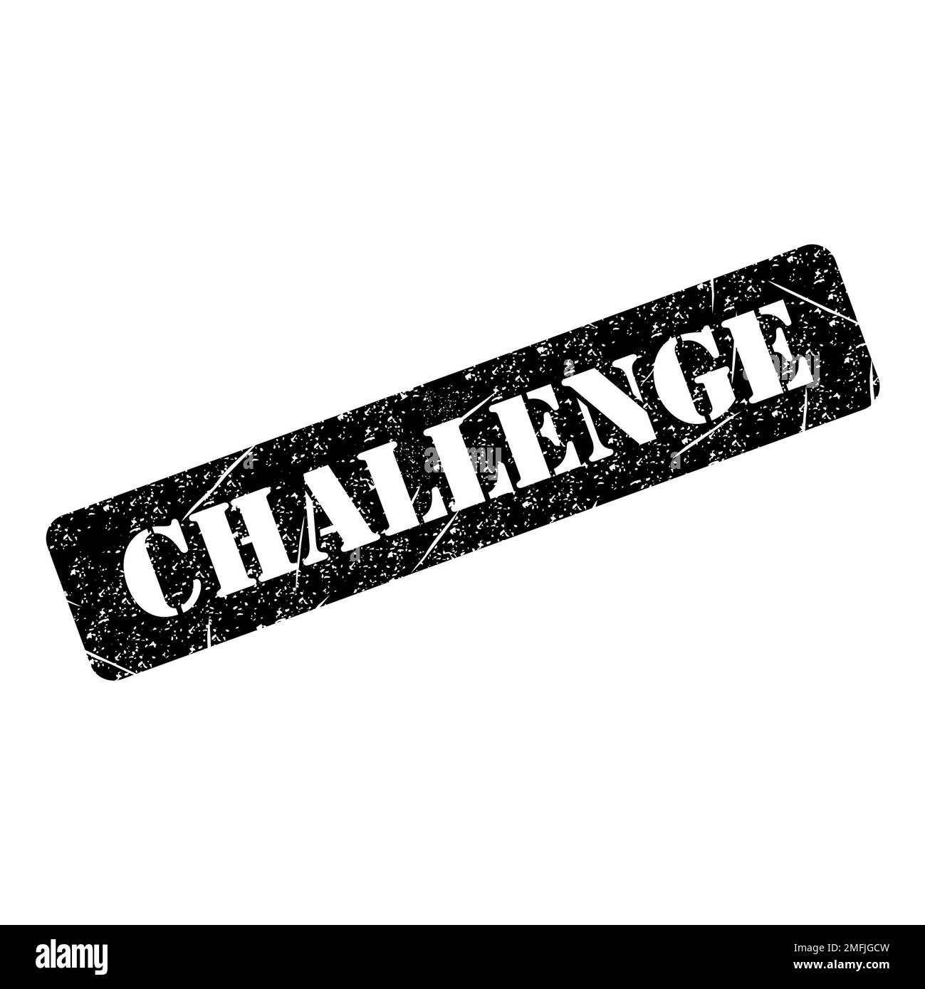 Challenge stamp symbol, label sticker sign button, text banner vector ...
