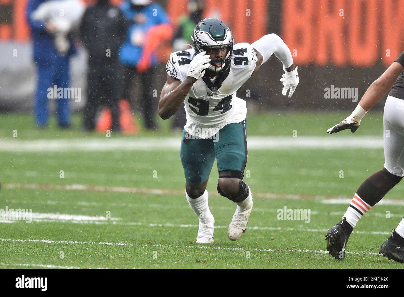 Philadelphia Eagles defensive end Josh Sweat rushes the passer during ...