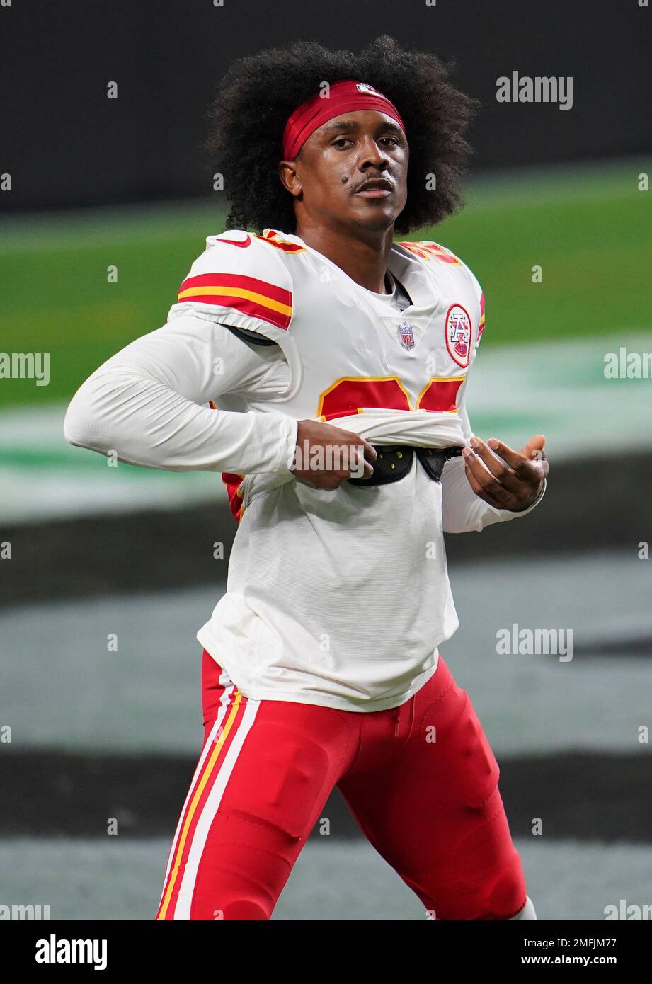 Kansas City Chiefs cornerback Antonio Hamilton #20 warms up prior to ...