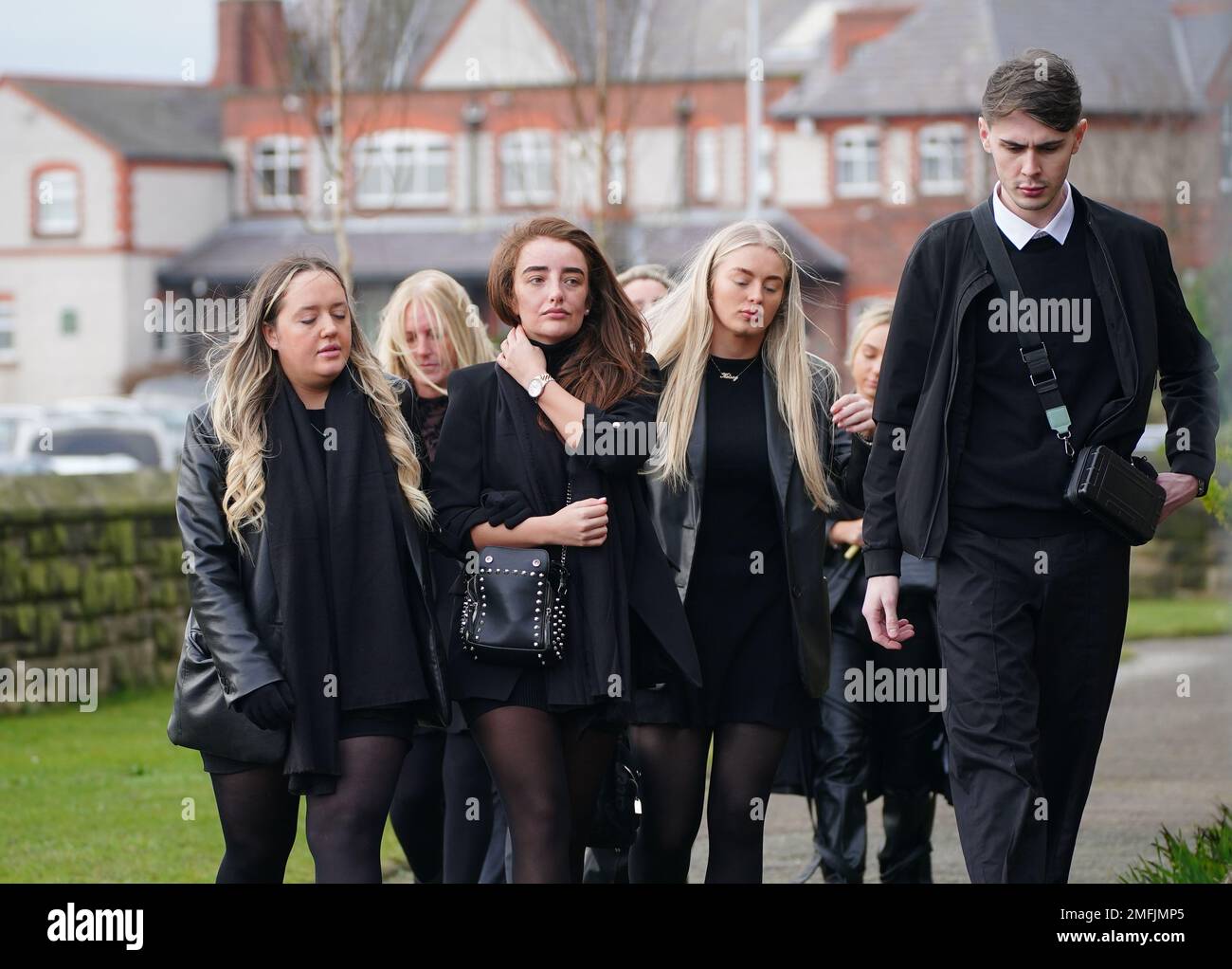 Mourners arrive ahead of the funeral for Elle Edwards at St Nicholas's ...
