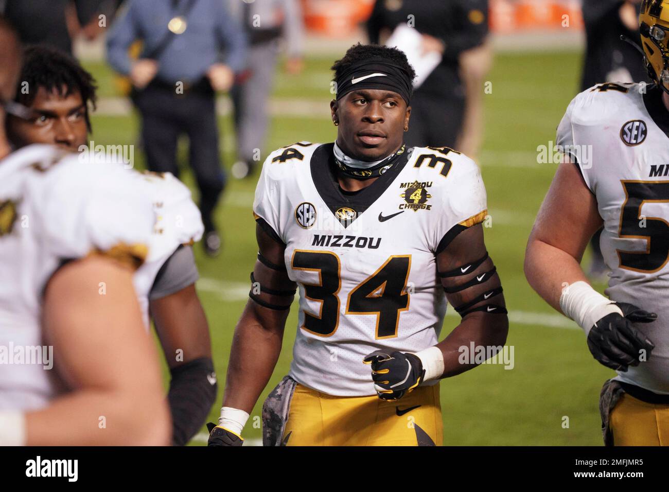 Missouri running back Larry Rountree III jogs off the field at halftime ...