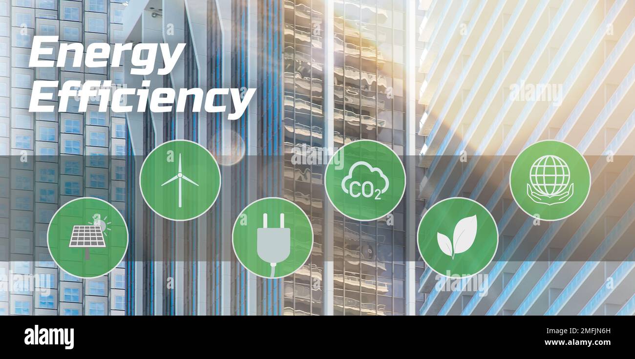 Energy buildings efficiency class, sustainable development. Ecological ...