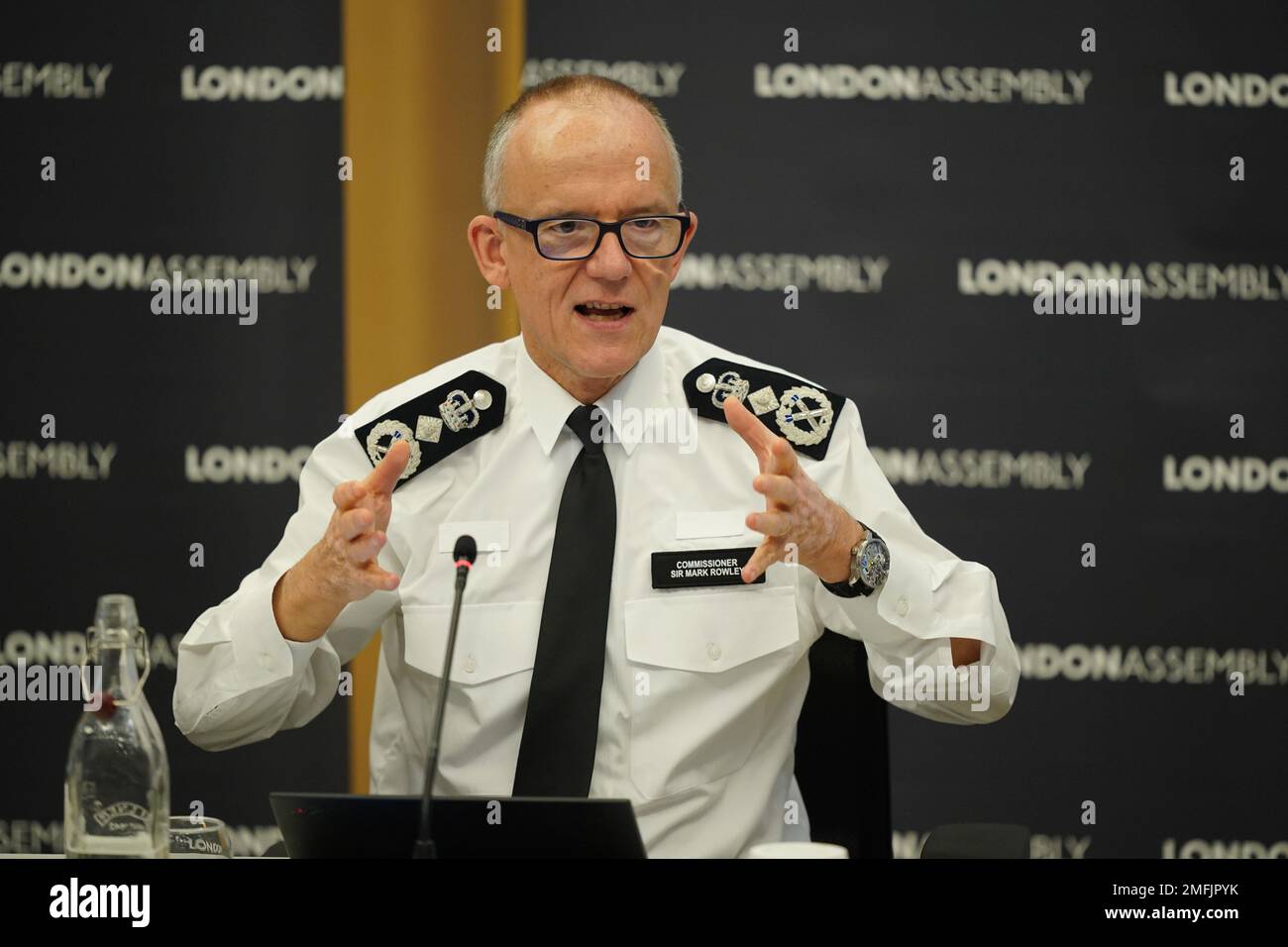 Metropolitan Police Commissioner Sir Mark Rowley appearing before the ...