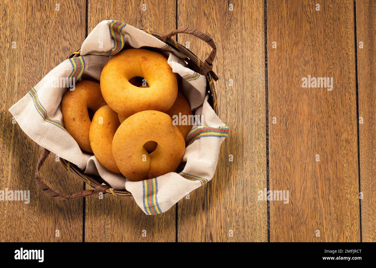 Pandequeso donut baked - Traditional Colombian Bakery Stock Photo - Alamy