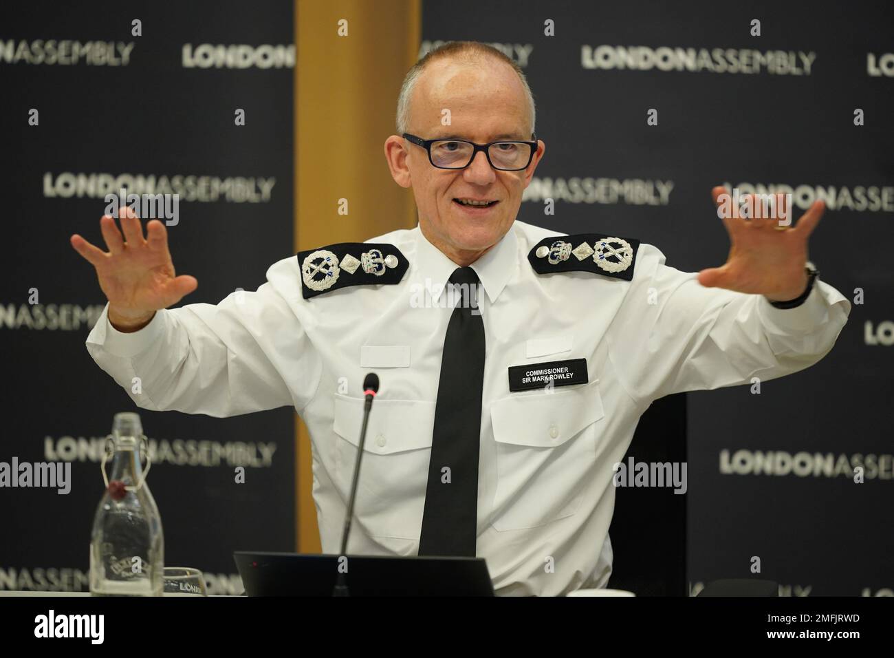 Metropolitan Police Commissioner Sir Mark Rowley appearing before the ...