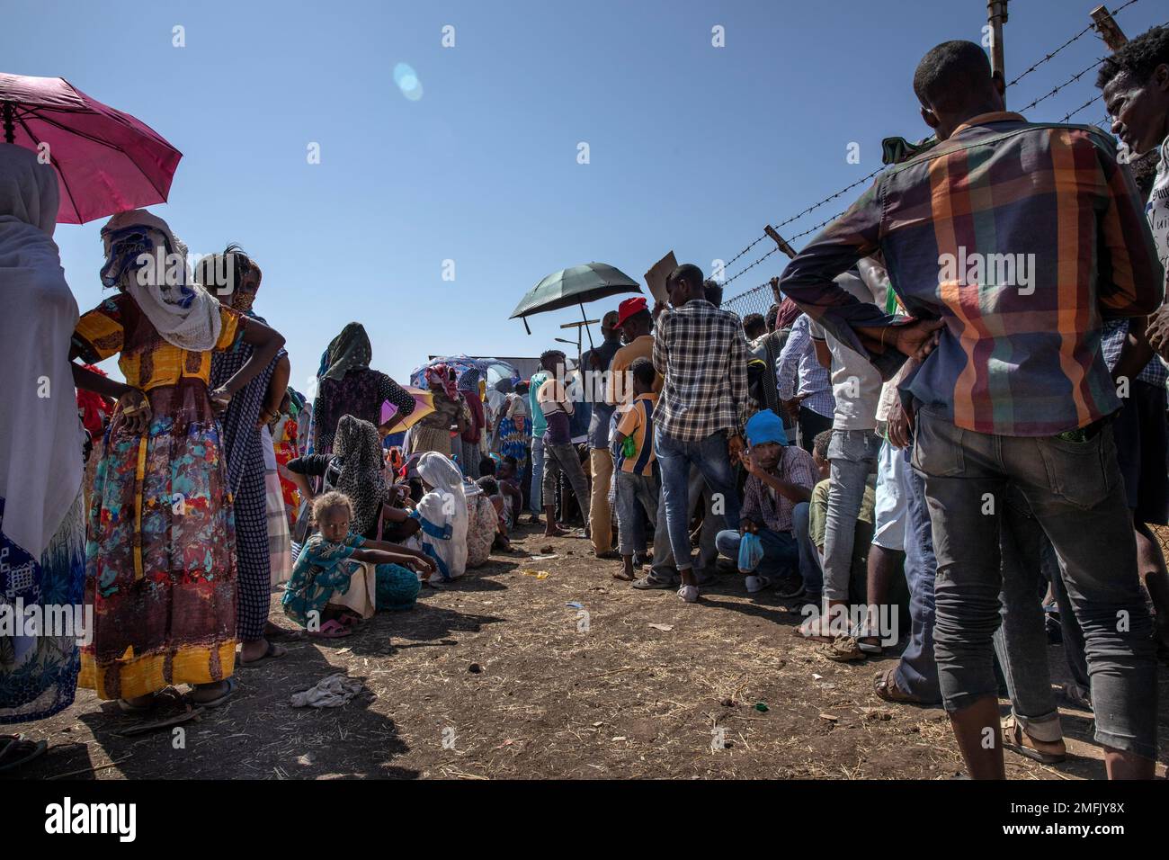 Tigray women and men who fled the conflict in the Ethiopia's Tigray ...