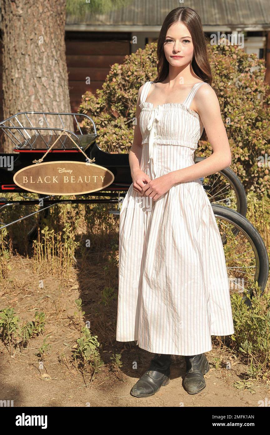 Mackenzie Foy attends an event to promote the film "Black Beauty" at ...