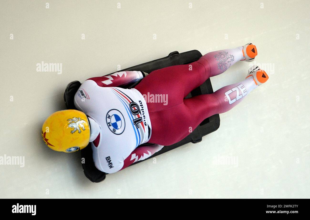 Anna Fernstaedt of Czech Republic speeds down the track during her ...