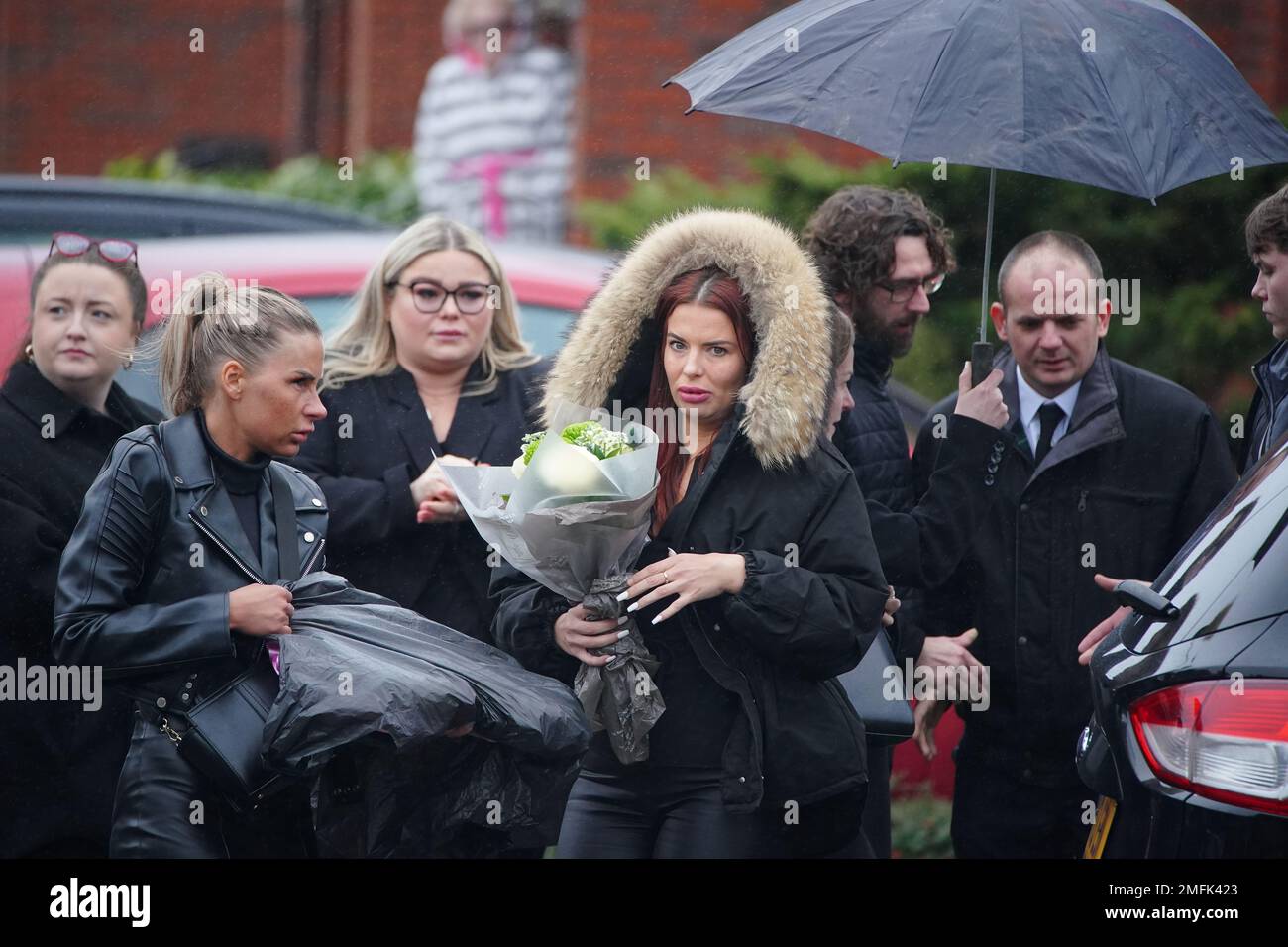 Mourners arrive ahead of the funeral for Elle Edwards at St Nicholas's ...