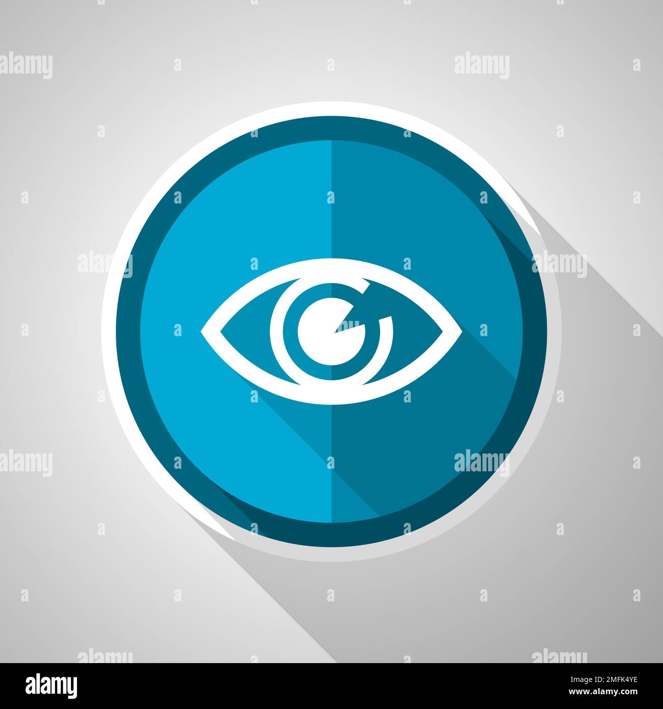 Eye symbol, flat design vector blue icon with long shadow Stock Vector ...