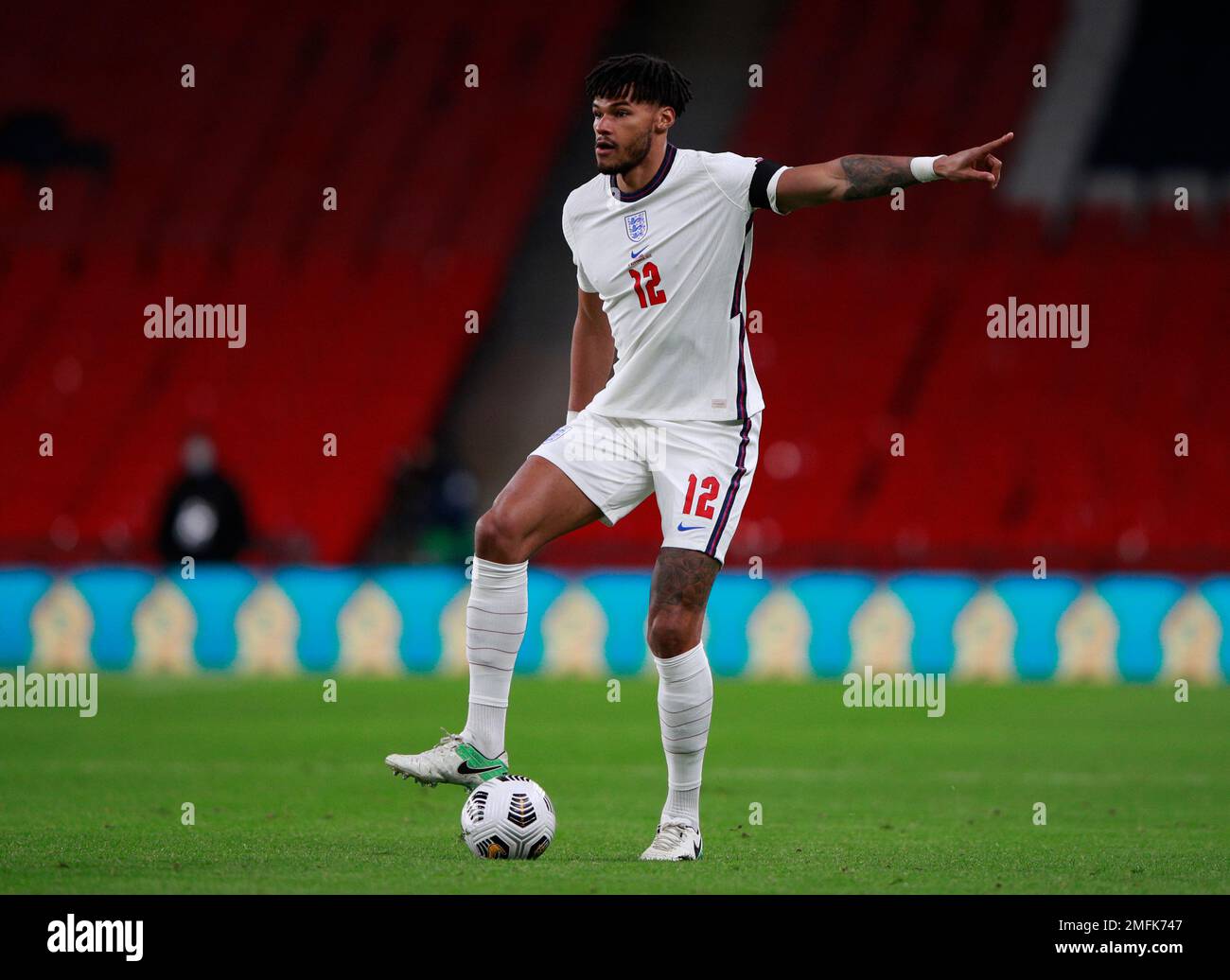 England's Tyrone Mings controls the ball during the UEFA Nations League ...