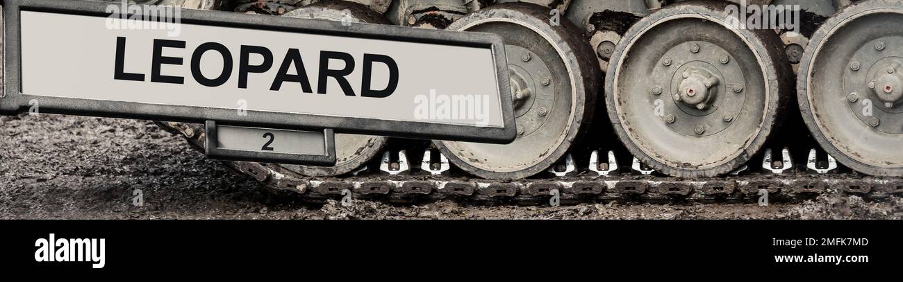 german leopard 2 tank concept panorama Stock Photo - Alamy