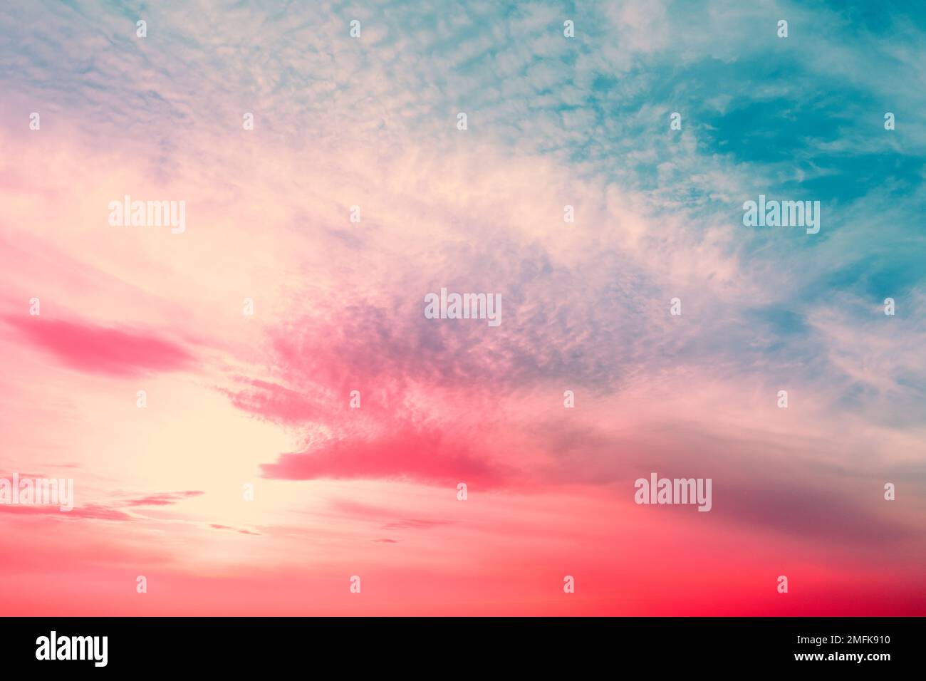 Colorful cloudy sky at sunset. Gradient color. Sky texture, abstract ...