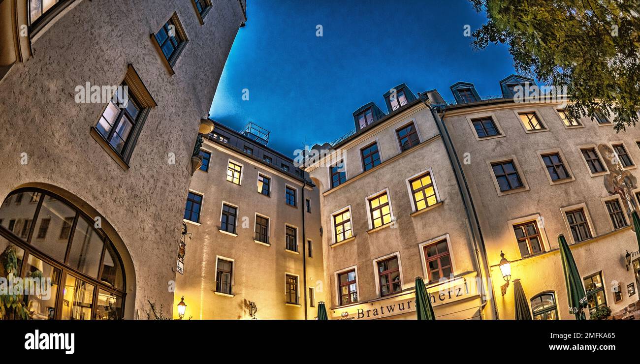 Typical Architecture, Street Scene, Munich, Bavaria, Germany, Europe ...