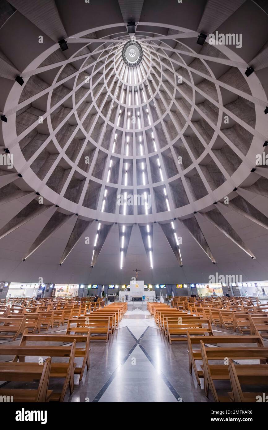 Altar and interior furnishings inside the Basilica Sanctuary Madonna ...