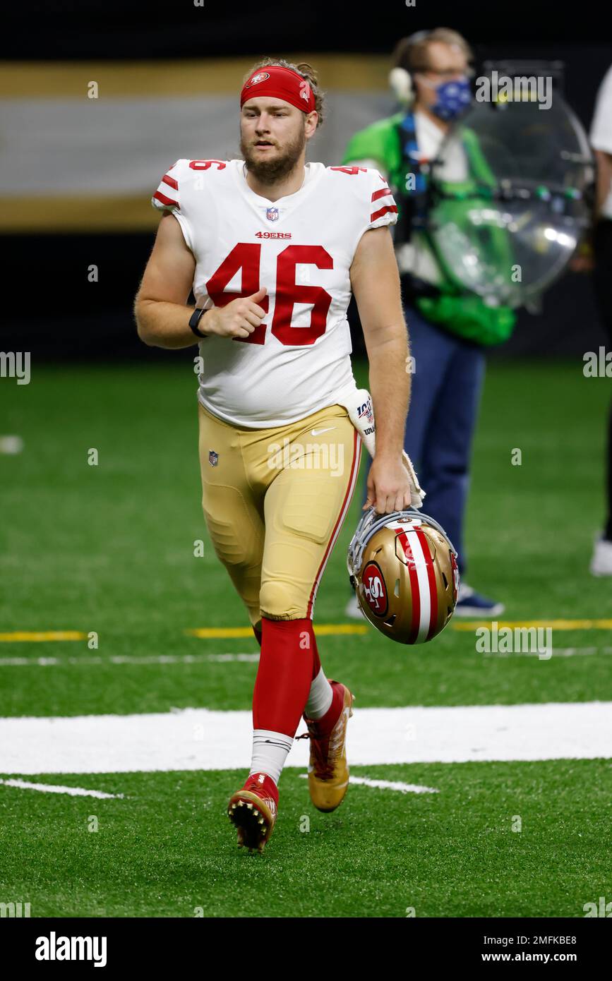 San Francisco 49ers long snapper Taybor Pepper (46) during an NFL ...