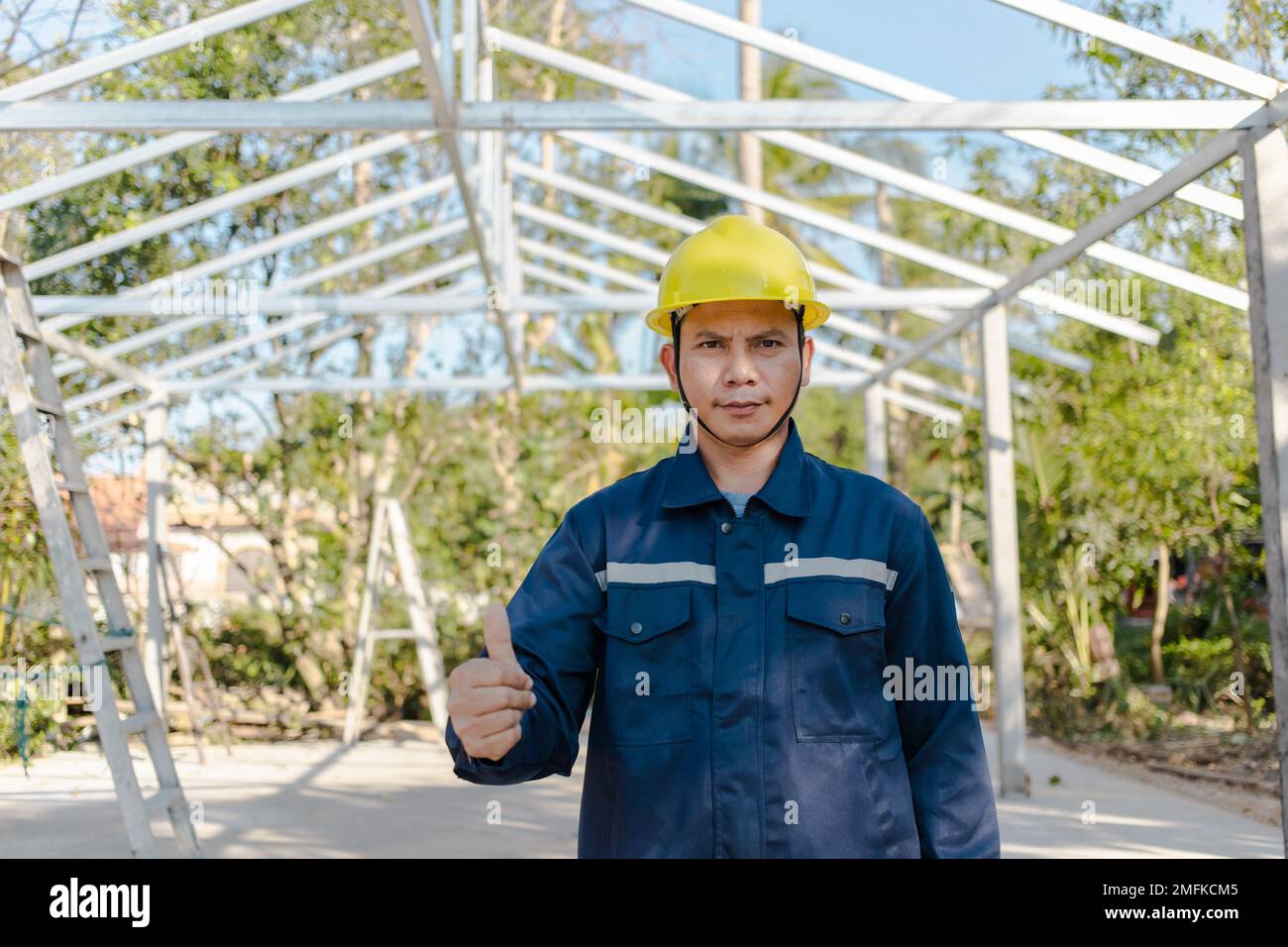 Engineer checking work at construction building Stock Photo - Alamy