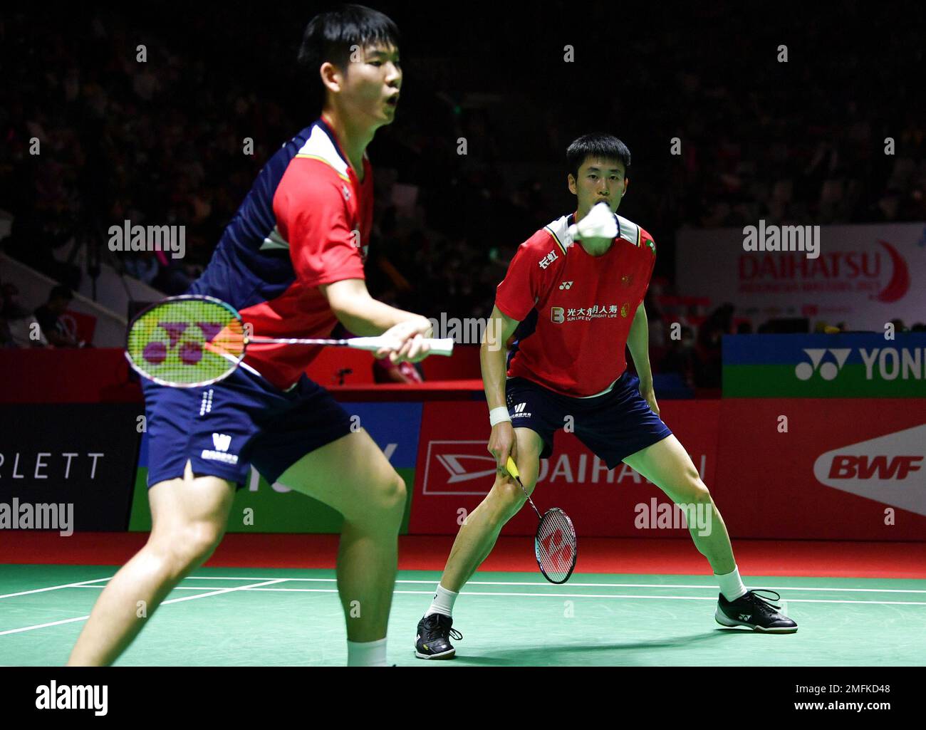 Jakarta, Indonesia. 25th Jan, 2023. Liu Yuchen/Ou Xuanyi (R) of China ...