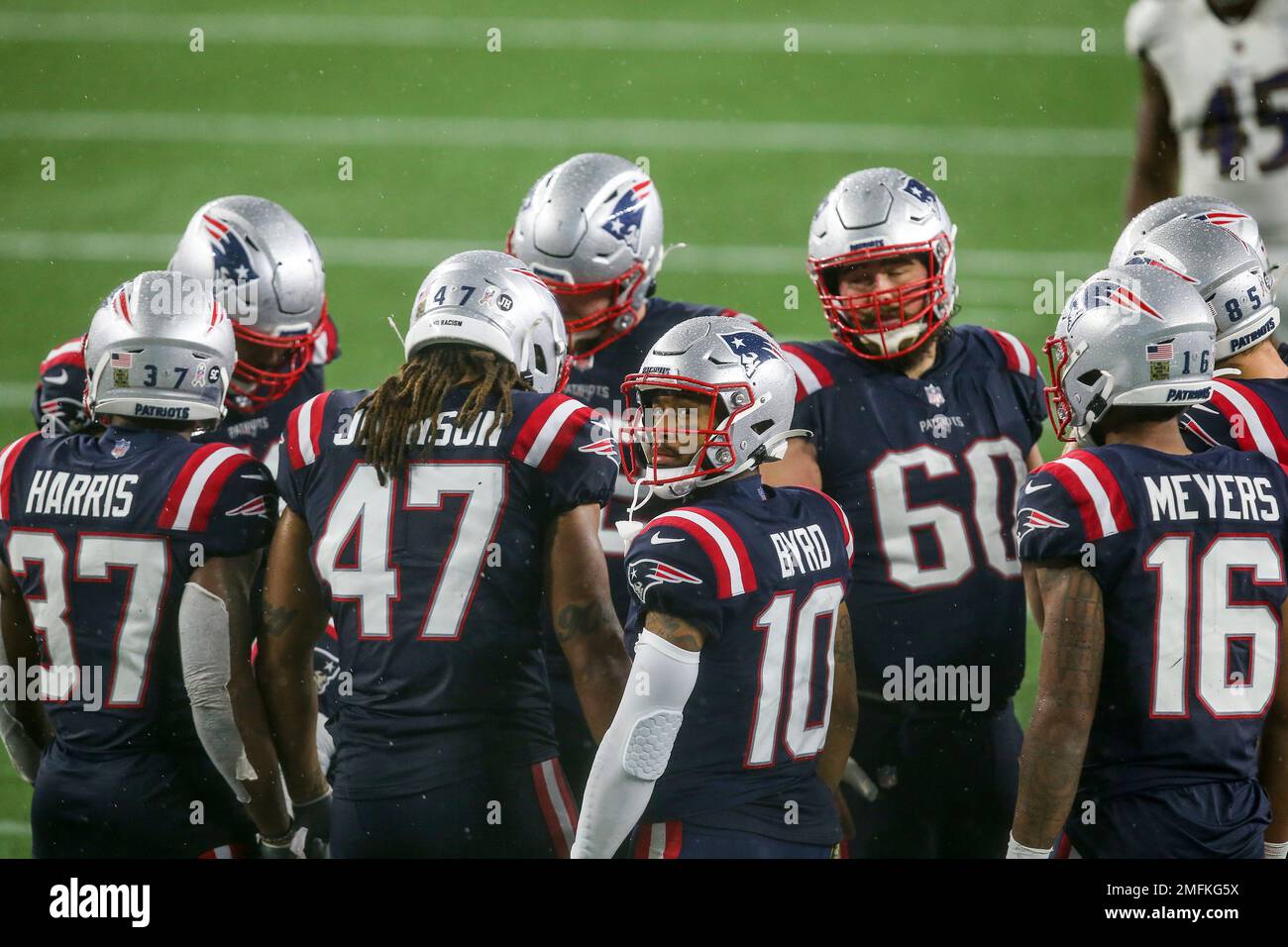 New England Patriots wide receiver Damiere Byrd (10) looks back while ...