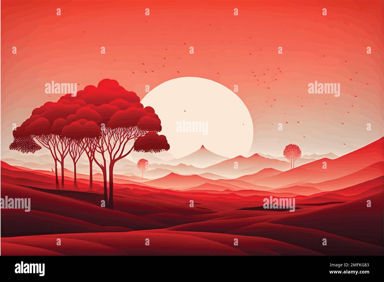 The colours of sunset Stock Vector Images - Alamy